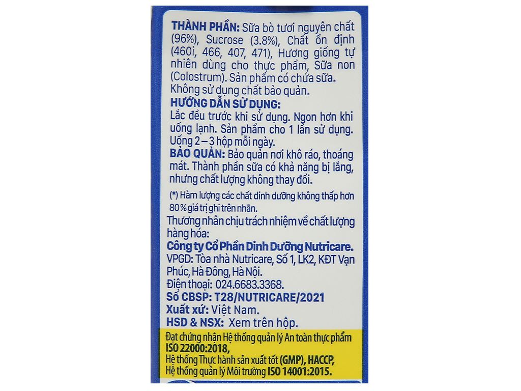 Thùng 48 hộp sữa tươi Meta Fresh có đường 180ml Bách Hóa XANH