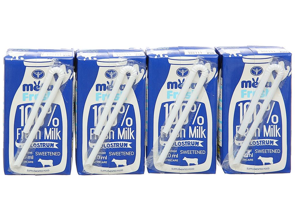 Lốc 4 hộp sữa tươi Meta Fresh có đường 110ml | Bách Hóa XANH