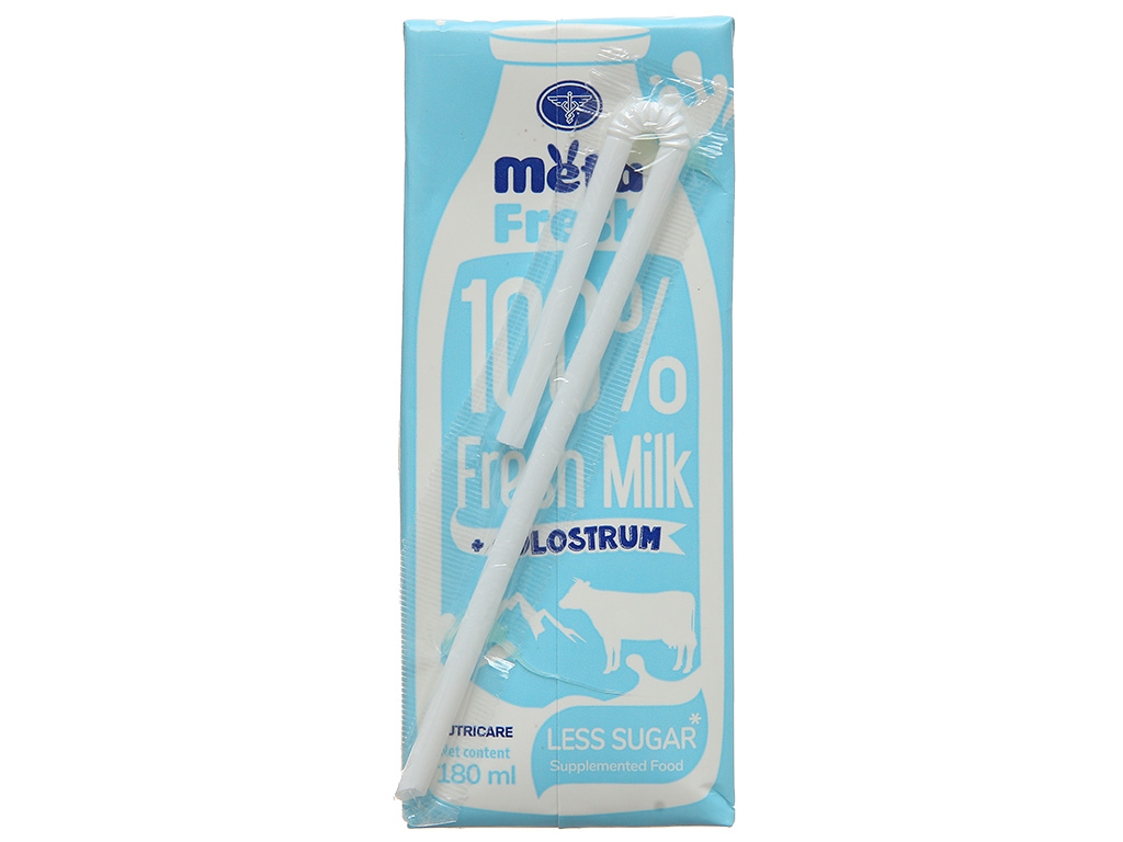 Lốc 4 hộp sữa tươi Meta Fresh ít đường 180ml | Bách Hóa XANH