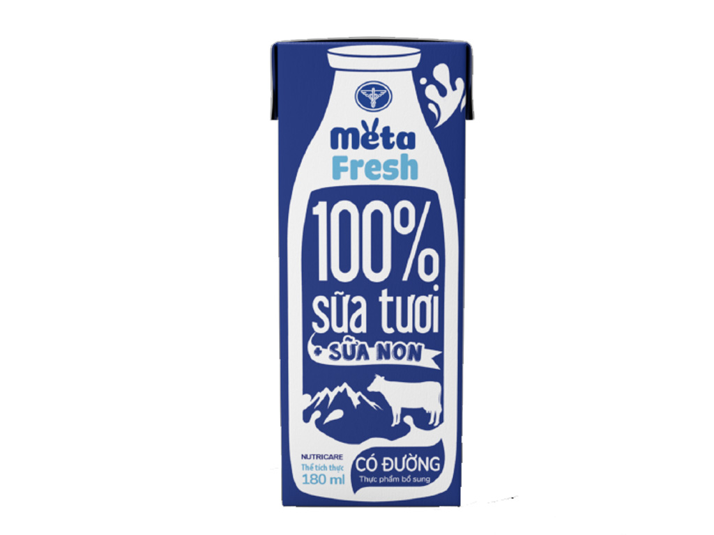 Sữa tươi Meta Fresh có đường 180ml tại Bách hóa XANH