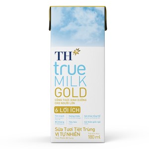 Sữa tươi tiệt trùng TH true MILK Gold hộp 180ml