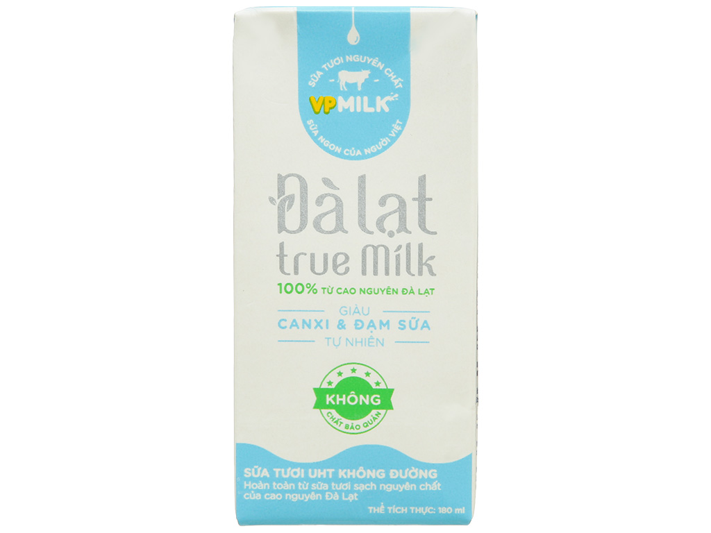 48 hộp sữa Đà Lạt True Milk 180ml tại Bách hóa XANH