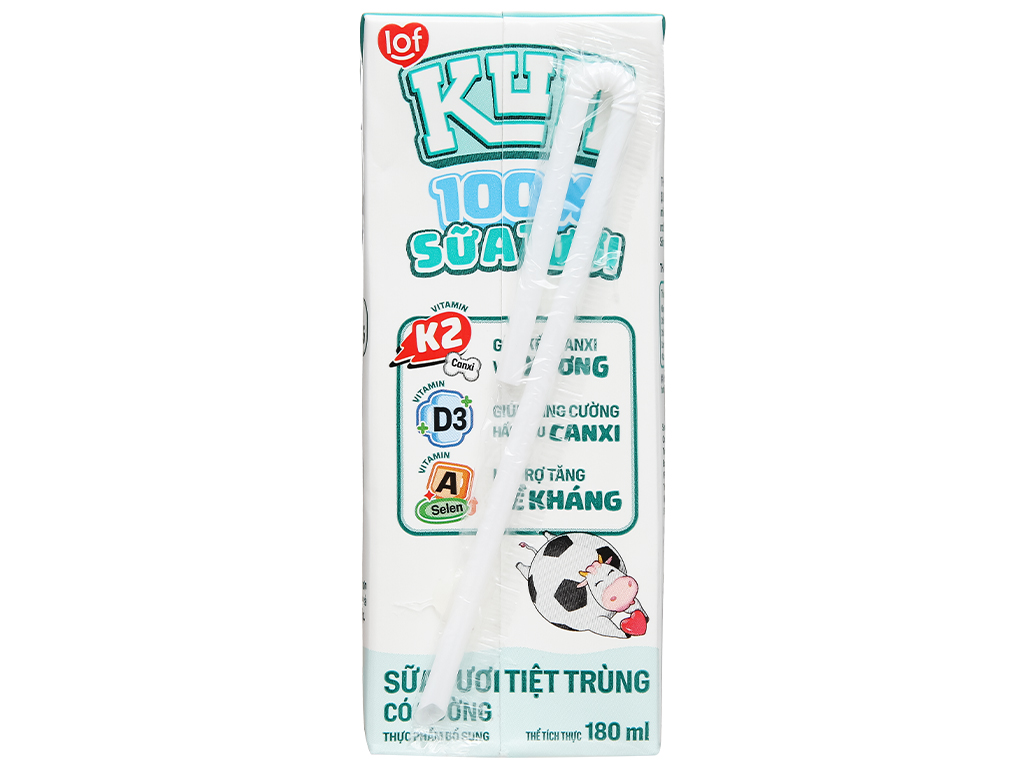 Lốc 4 hộp sữa tươi Kun 100% Sữa tươi 180ml tại Bách hóa XANH