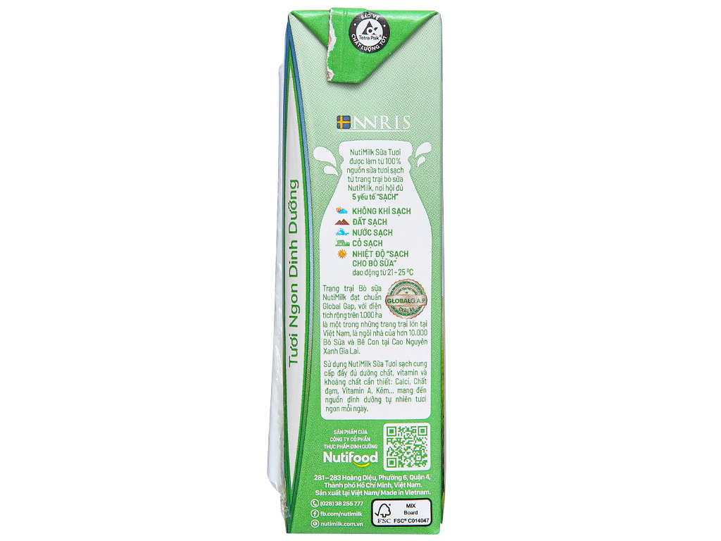 Lốc 4 hộp sữa tươi Nutimilk có đường 180ml tại Bách hóa XANH
