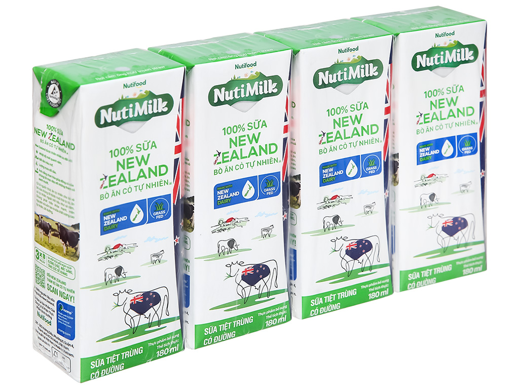 Thùng sữa tiệt trùng Nutimilk Newzealand 180ml Bách hóa XANH