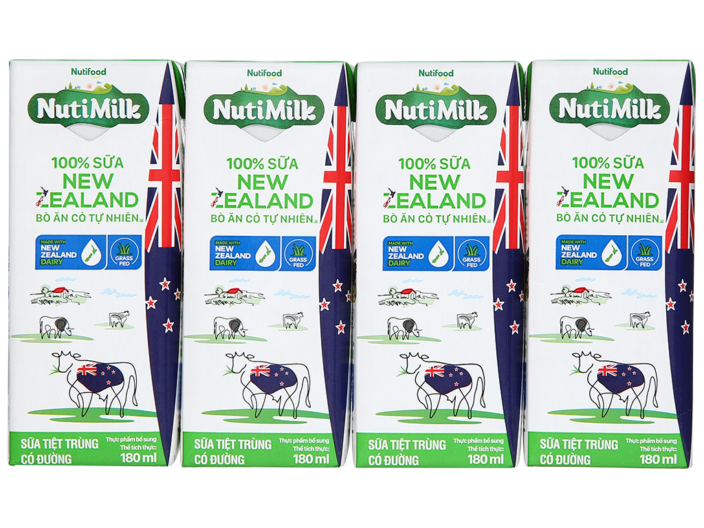 Thùng sữa tiệt trùng Nutimilk Newzealand 180ml Bách hóa XANH
