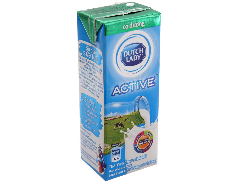 Sữa tươi có đường Dutch Lady 180ml giá tốt tại Bách hoá XANH
