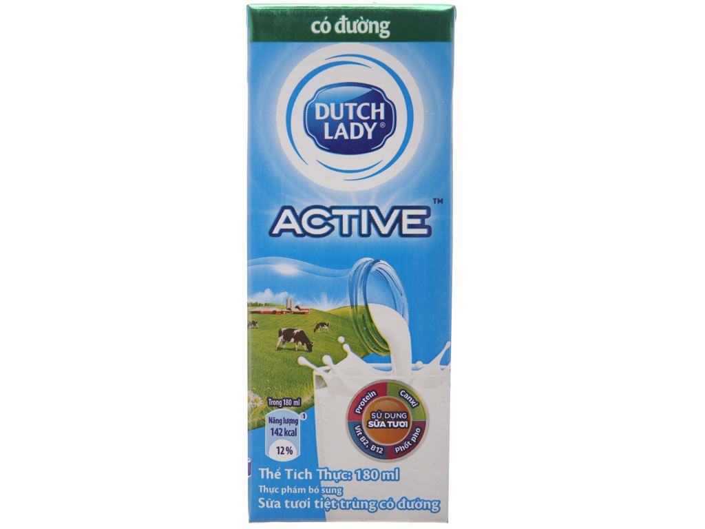 Sữa tươi có đường Dutch Lady 180ml giá tốt tại Bách hoá XANH