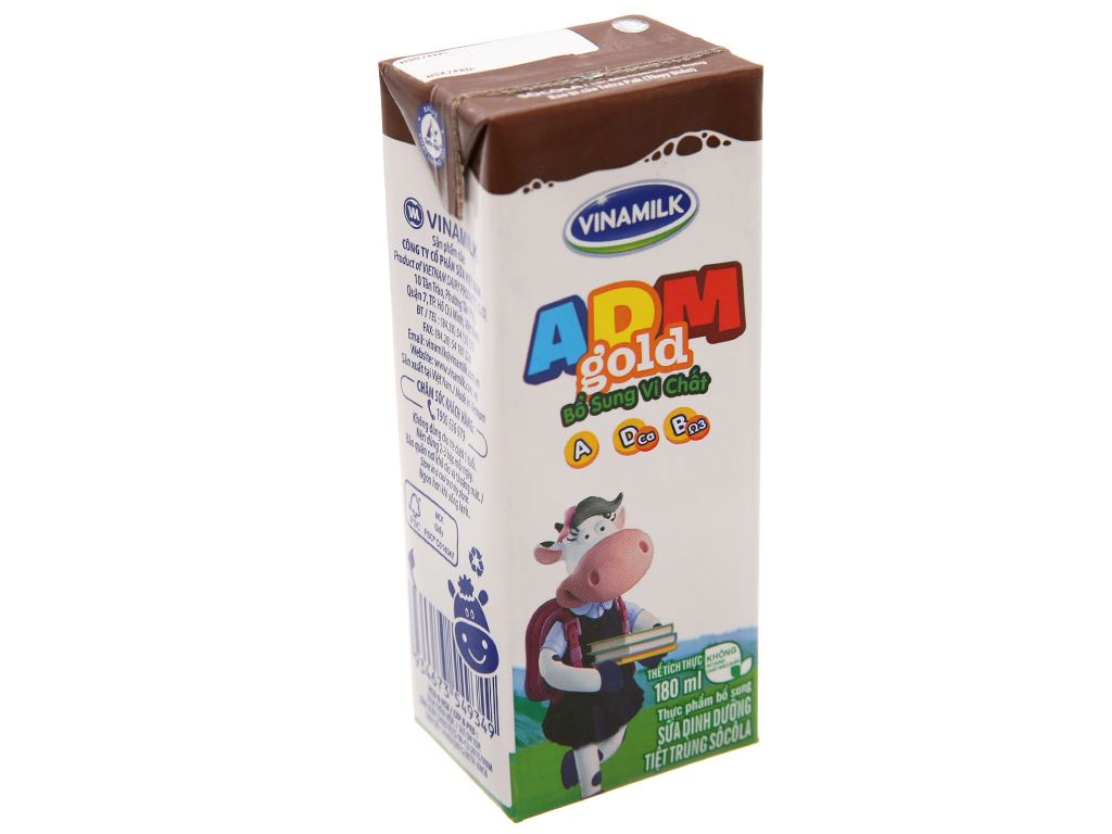 Sữa socola Vinamilk ADM Gold 180ml giá tốt tại Bách hoá XANH