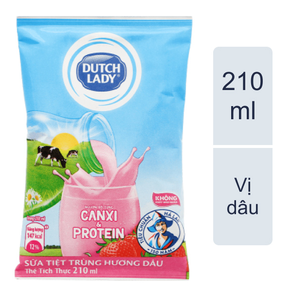Sữa tươi dâu Dutch Lady 210ml giá tốt tại Bách hoá XANH