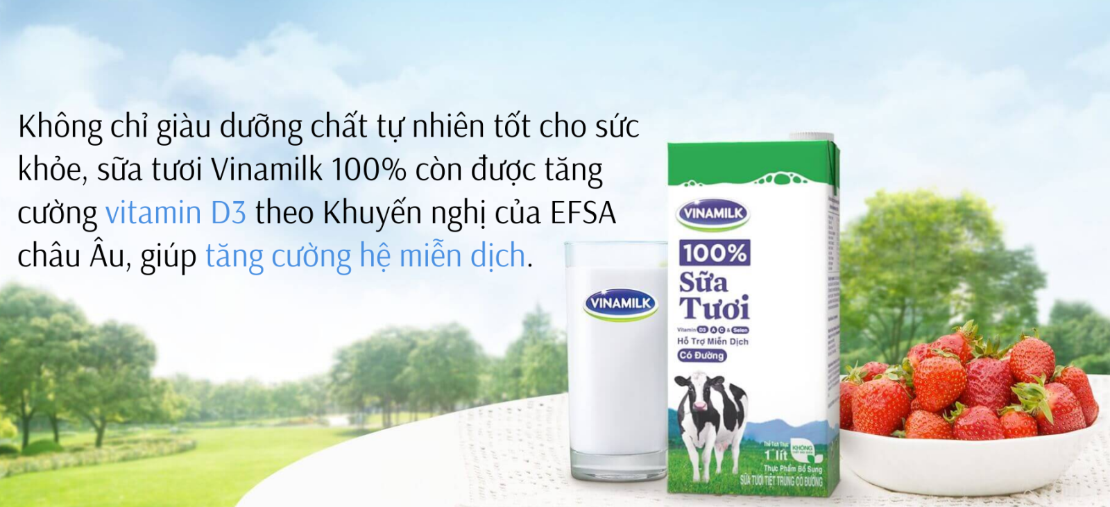 Sữa tươi có đường Vinamilk 1 lít giá tốt tại Bách hoá XANH