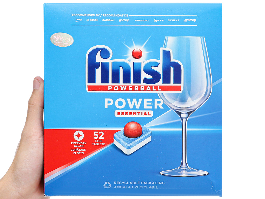 52 viên rửa chén Finish ESSENTIAL giá tốt tại Bách Hoá XANH