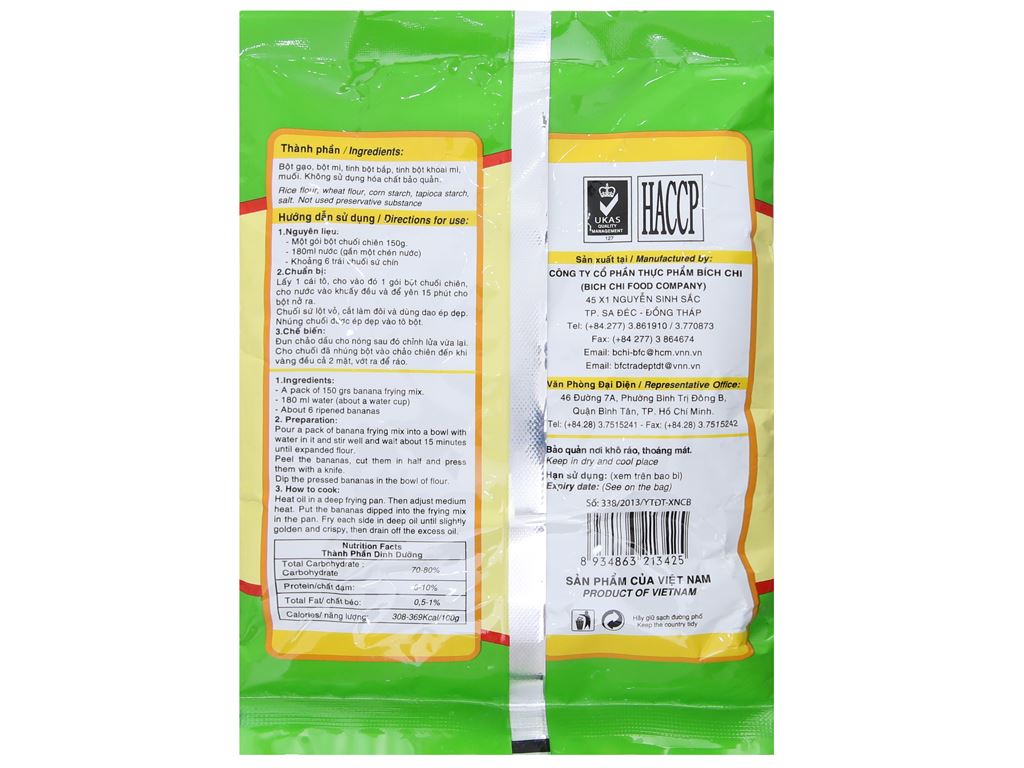 Bột chuối chiên Bích Chi gói 150g giá tốt tại Bách hoá XANH