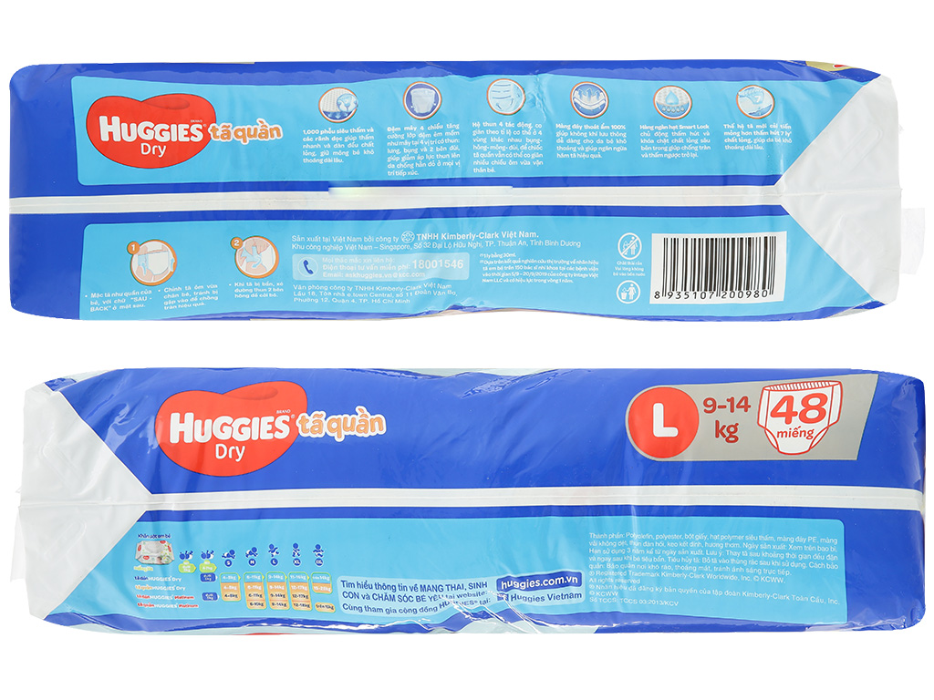 Tã quần Huggies size L 48 miếng giá tốt tại Bách hoá XANH