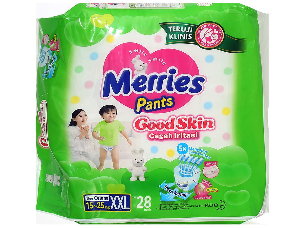 Tã quần Merries Good Skin size XXL 28 miếng Bách hoá XANH