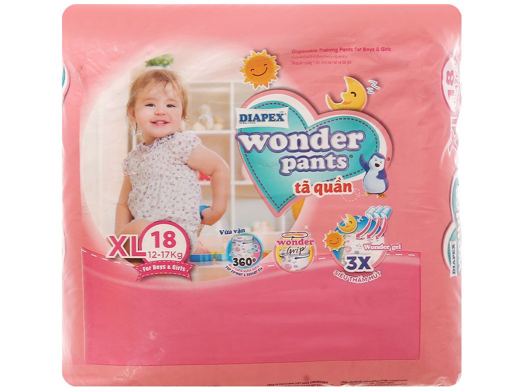 Tã quần Wonder Pants size XL 18 miếng tại Bách hoá XANH