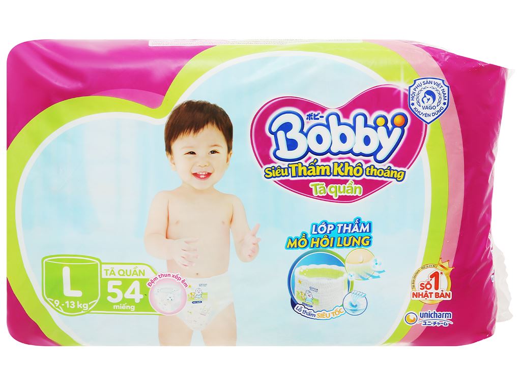 Tã quần Bobby size L 52 miếng giá tốt tại Bách hoá XANH