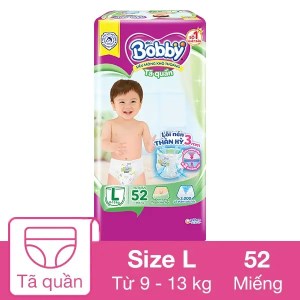 Tã quần Bobby size L 52 miếng giá tốt tại Bách hoá XANH