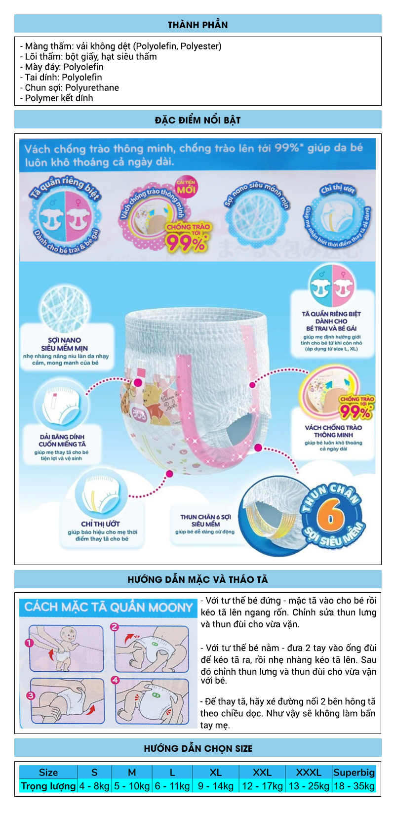 Tã quần Moony Man size XL 38 miếng giá tốt tại Bách hoá XANH