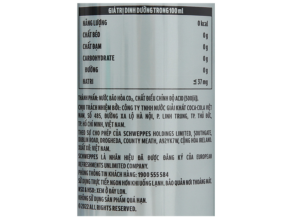 Soda Schweppes lon nhỏ 330ml giá tốt tại Bách hoá XANH