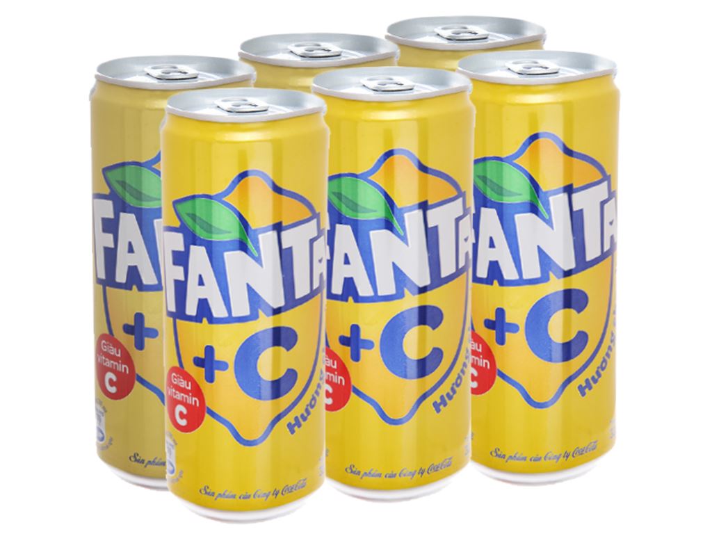 6 lon nước ngọt Fanta chanh 330ml giá tốt tại Bách hoá XANH