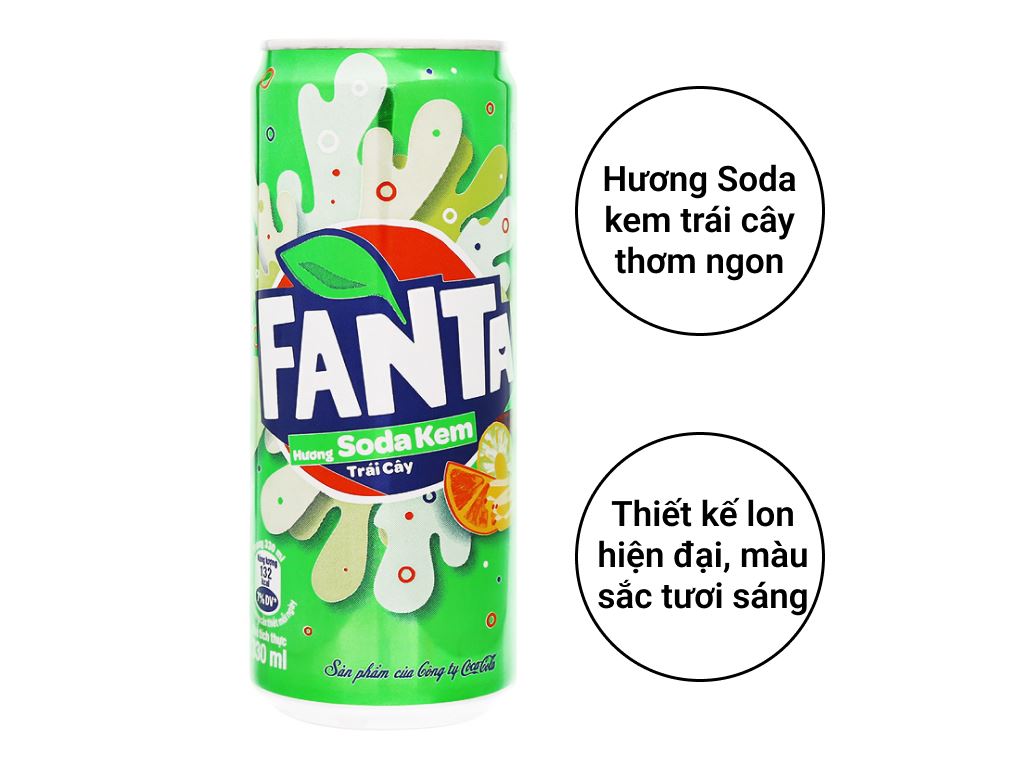 6 lon nước Fanta soda kem 320ml giá tốt tại Bách hoá XANH