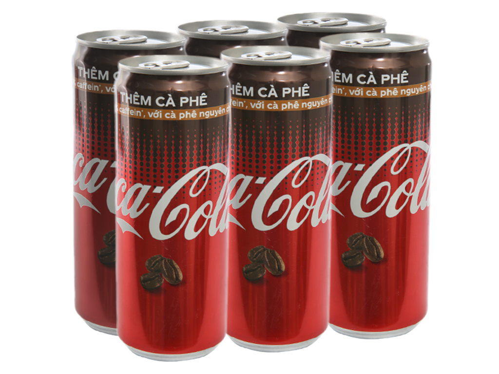 Nước tăng lực Coca Cola vị cà phê lon 330ml (lốc 6 lon)