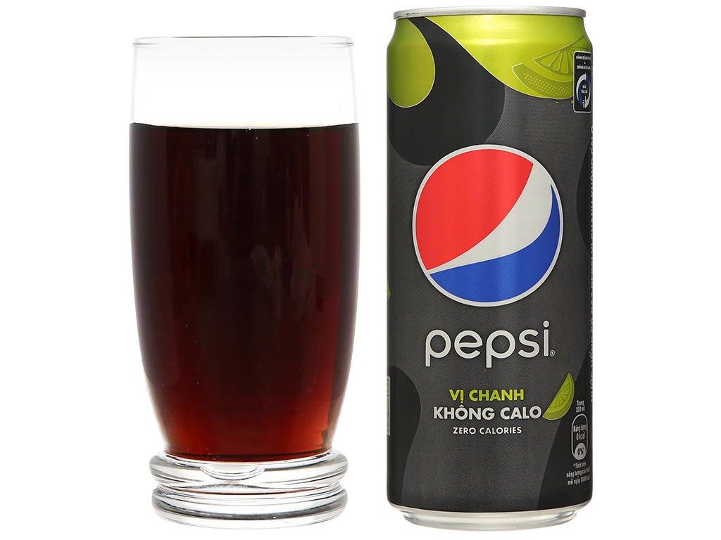 Thùng 24 lon Pepsi vị chanh 320ml giá tốt tại Bách hoá XANH