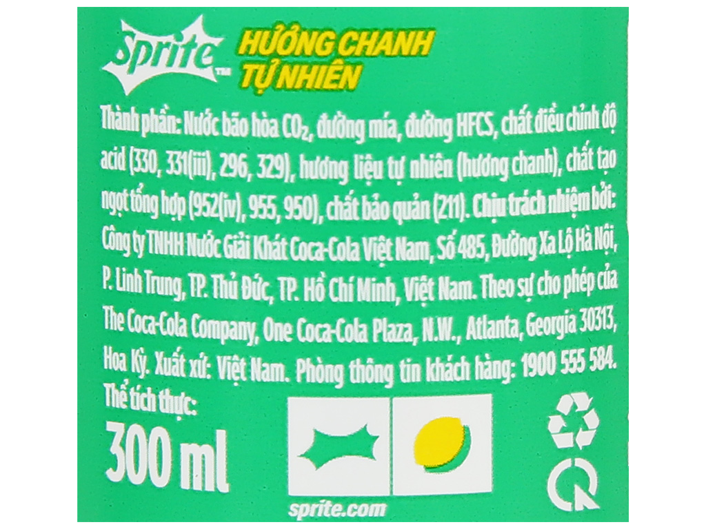 6 chai nước ngọt Sprite chanh 300ml giá tốt | Bách hoá XANH