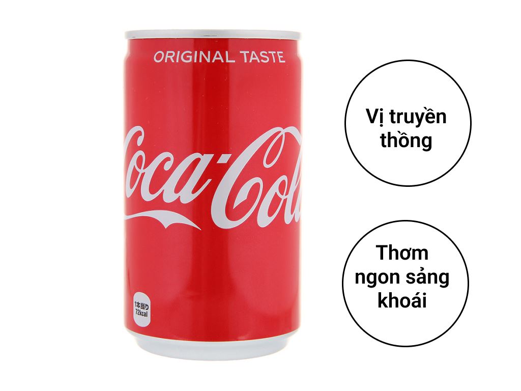 Nước ngọt Coca Cola Original Taste lon 160ml Bách hoá XANH
