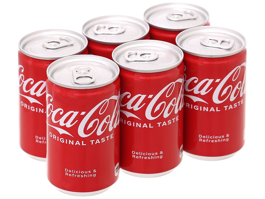 6 lon nước ngọt Coca Cola Original Taste 160ml Bách hoá XANH