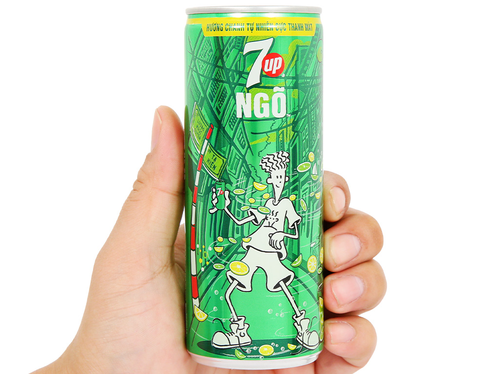 Thùng 24 lon nước ngọt 7 Up vị chanh 245ml tại Bách hoá XANH