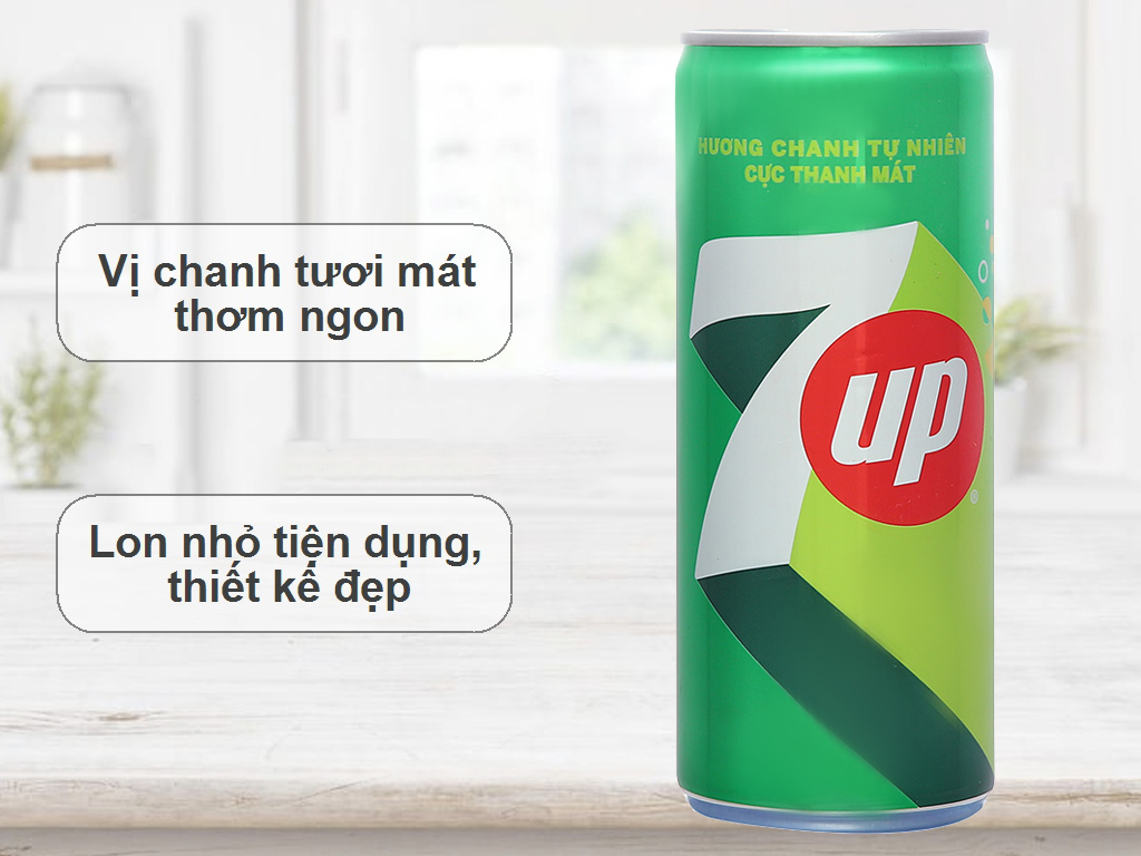 Thùng 24 lon nước ngọt 7 Up vị chanh 235ml tại Bách hoá XANH