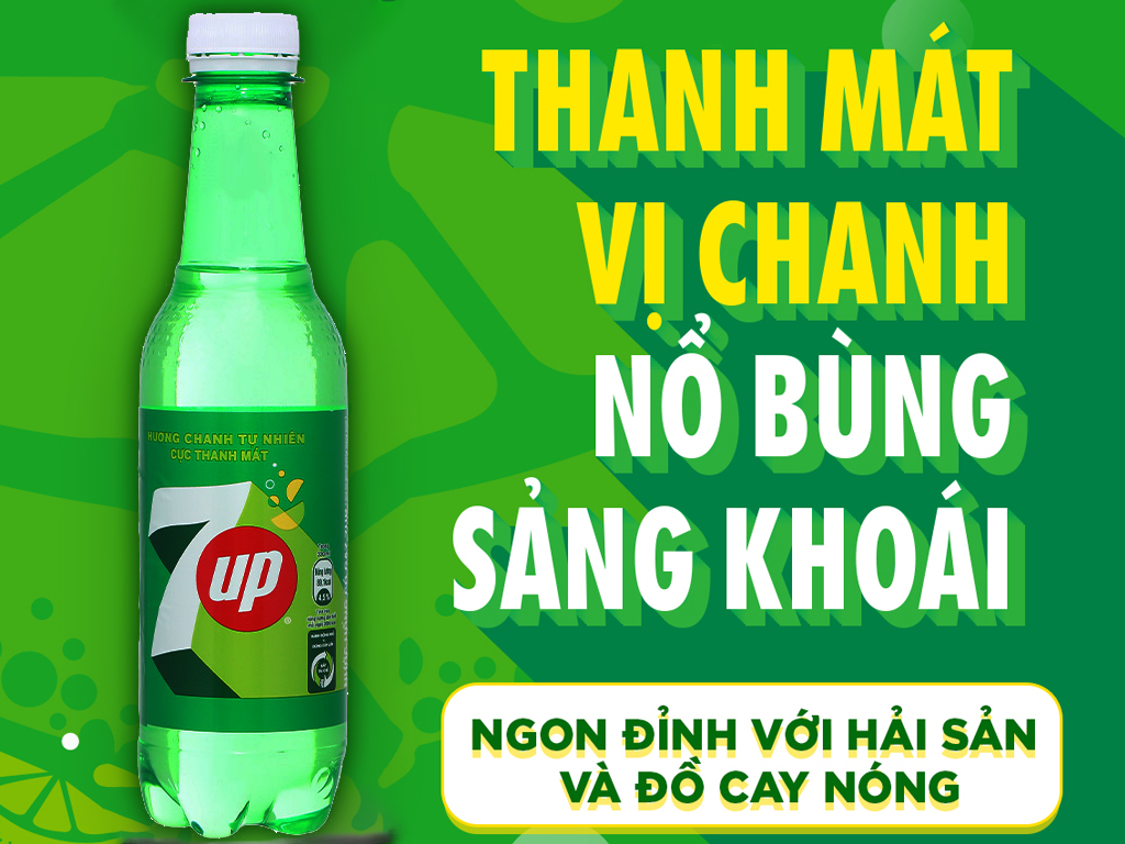Nước ngọt 7 Up vị chanh chai 330ml tại Bách hoá XANH