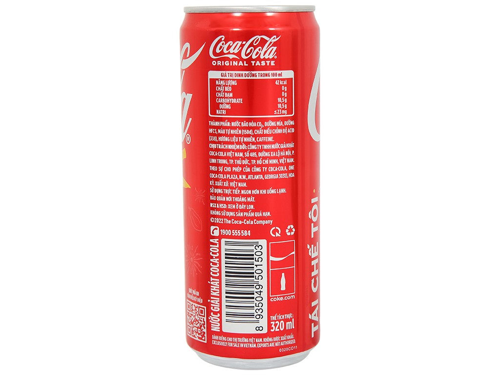 Nước ngọt Coca Cola lon 320ml giá tốt tại Bách hoá XANH