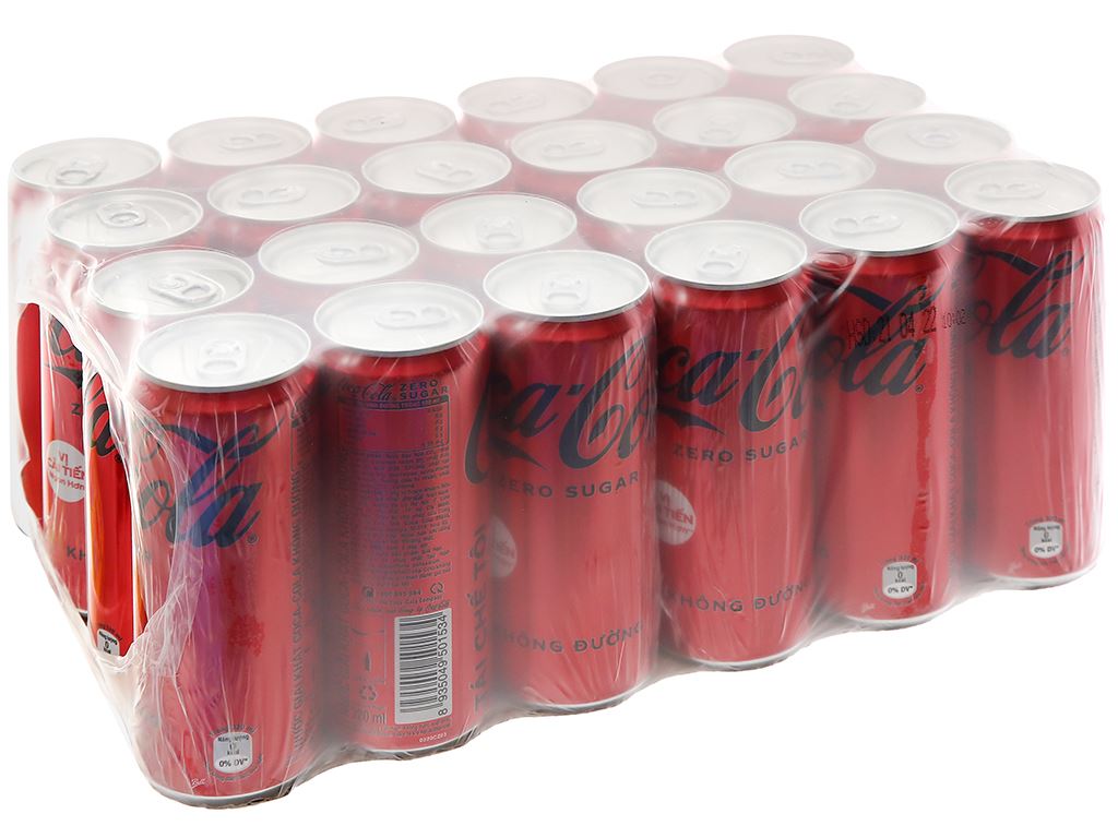 Thùng 24 lon Coca Cola Zero 320ml giá tốt tại Bách hoá XANH