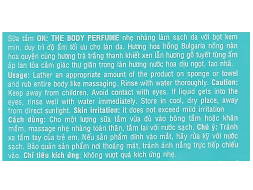 Sữa tắm ON THE BODY Secret 500g giá tốt tại Bách hoá XANH