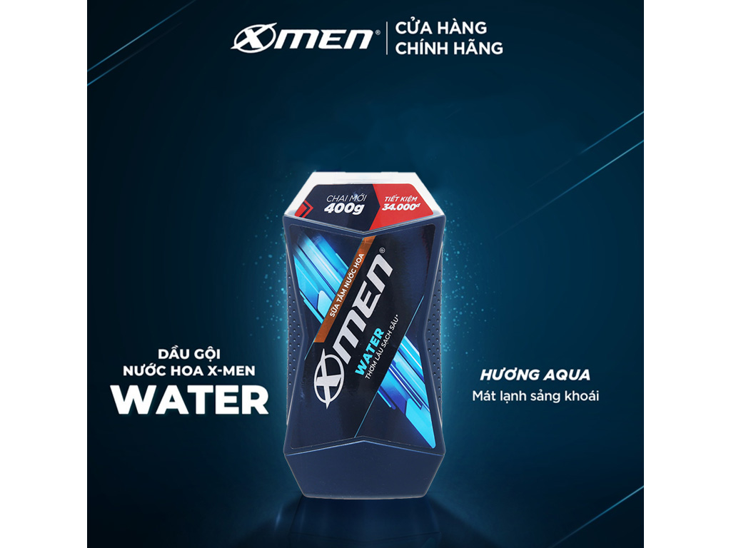 Tắm gội 2 in 1 X-men Water sạch sâu 400g tại Bách hóa XANH