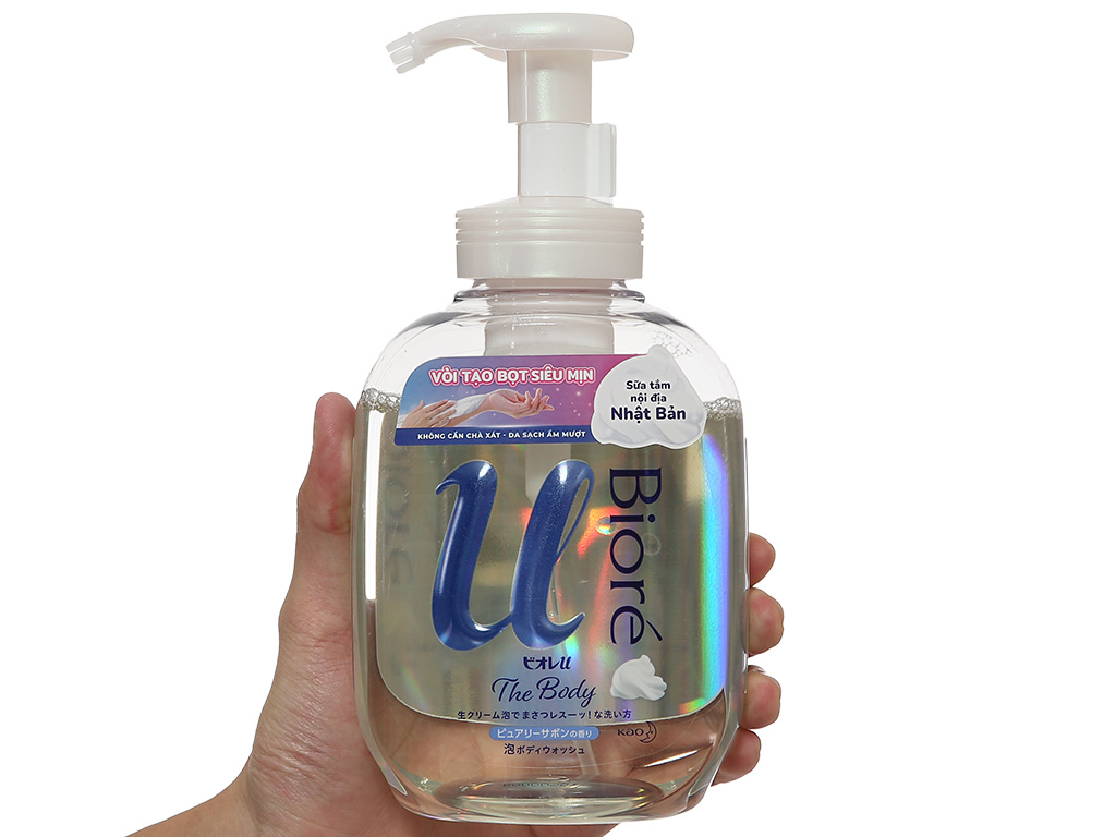 Bọt tắm Bioré thuần khiết chai 540ml tại Bách hóa XANH