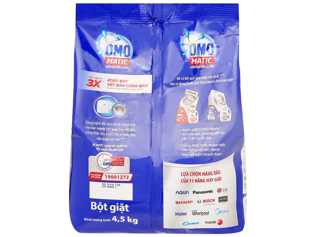 Bột giặt OMO Matic cửa trước 4.5kg giá tốt tại Bách hoá XANH