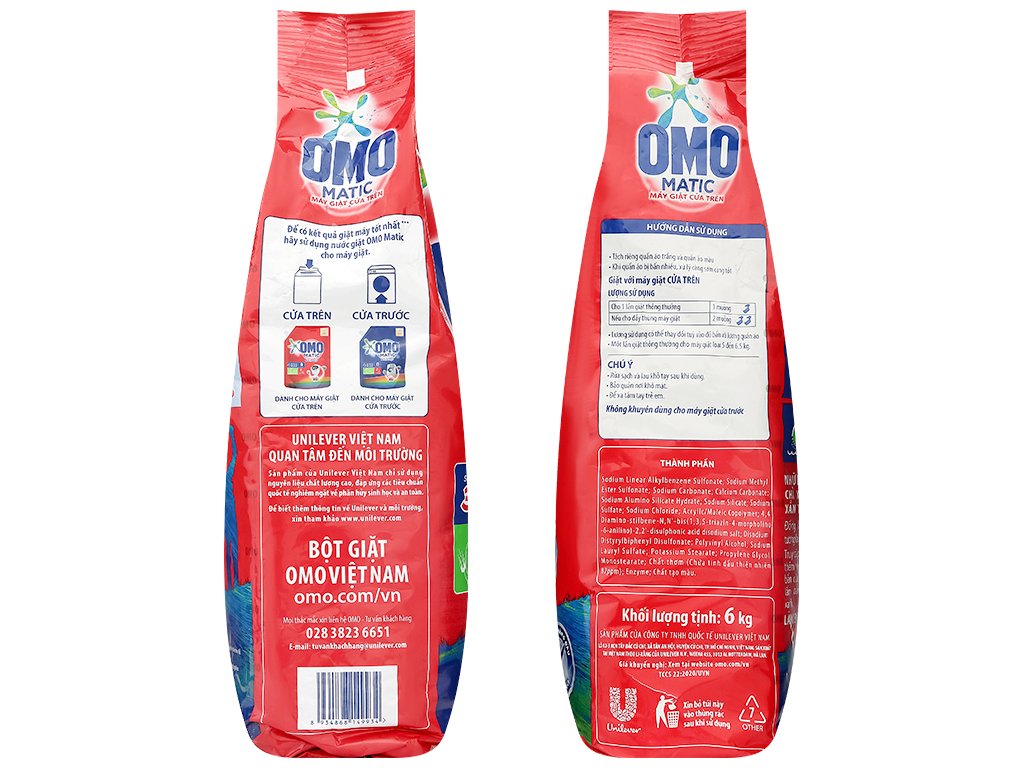 Bột giặt OMO Matic cửa trên 6kg giá tốt tại Bách hoá XANH