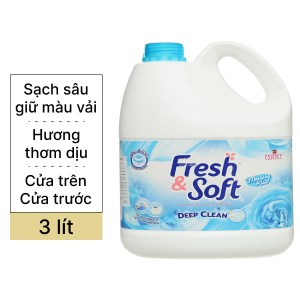 Nước giặt Fresh & Soft xanh can 3 lít tại Bách hoá XANH