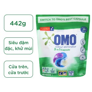 17 viên giặt OMO đậm đặc khử mùi 442g tại Bách hoá XANH