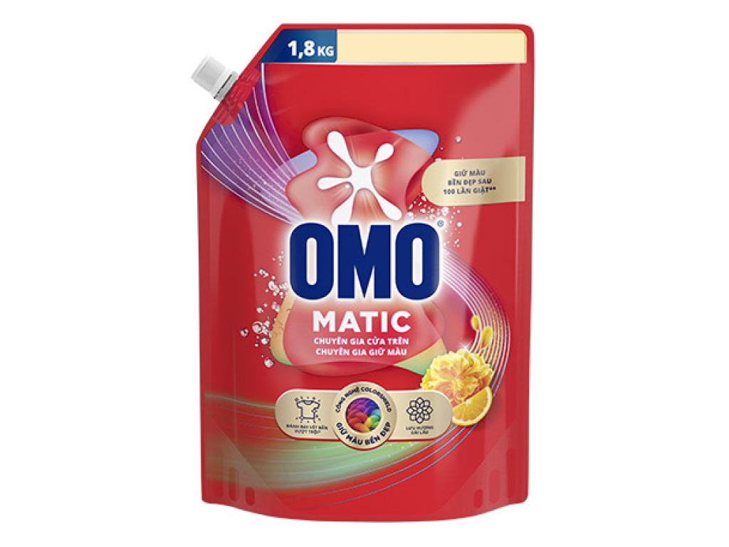 Nước giặt OMO Matic cửa trên giữ màu 1.8kg Bách hoá XANH