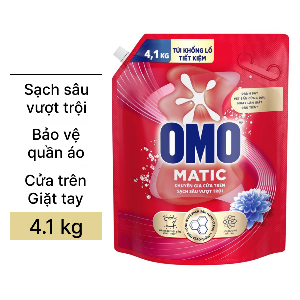 Nước giặt OMO cửa trên sạch sâu 4.1kg tại Bách hoá XANH