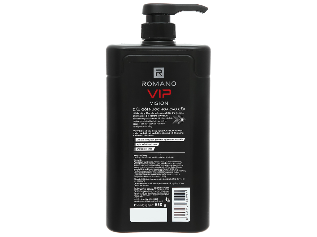 Dầu gội Romano VIP VISION 650g giá tốt có tại Bách hoá XANH