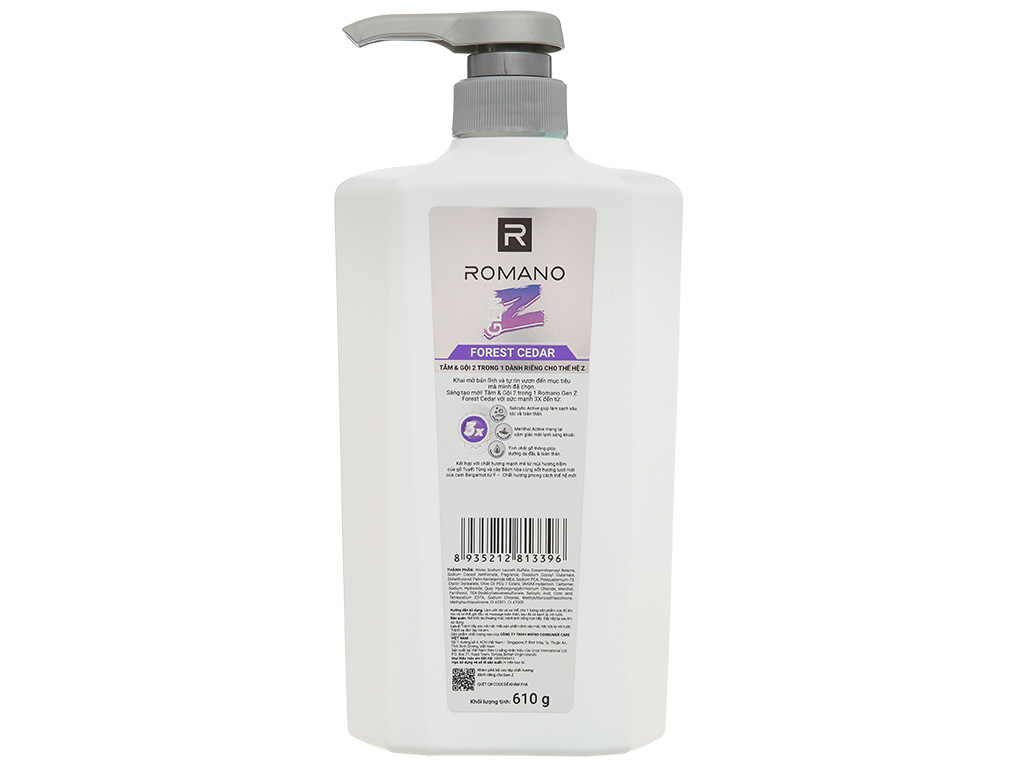 Tắm gội 2in1 Romano Genz Forest Cedar 610g tại Bách hóa XANH