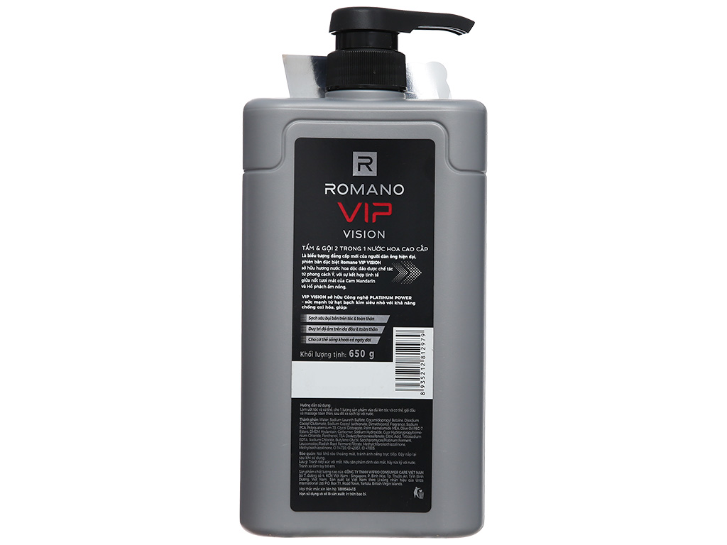 Tắm gội 2 in 1 Romano Vip Vision 650g tại Bách hóa XANH