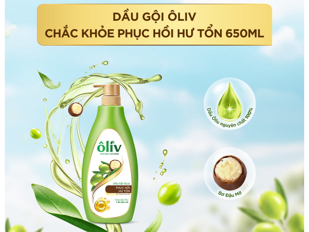 Dầu gội ôliu Ôliv phục hồi hư tổn 650ml tại Bách hóa XANH
