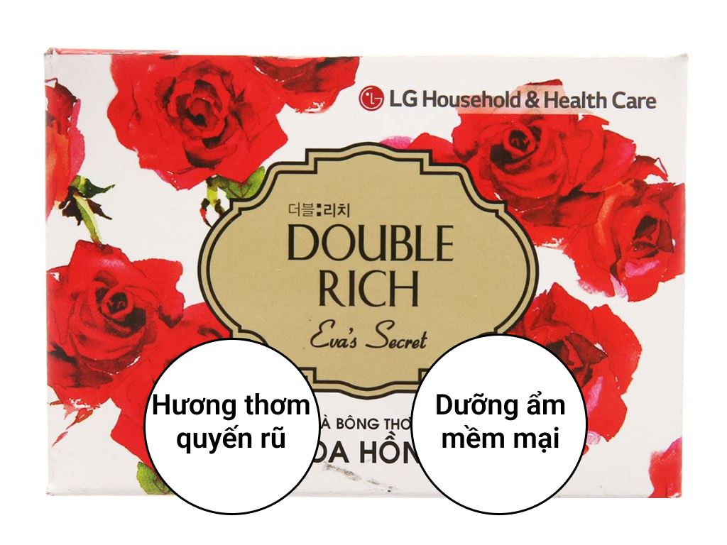 Xà bông hoa hồng Double Rich 90g giá tốt tại Bách hoá XANH